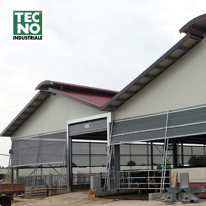 Farm shed windbreak netting - Tecnoindustriale s.r.l.