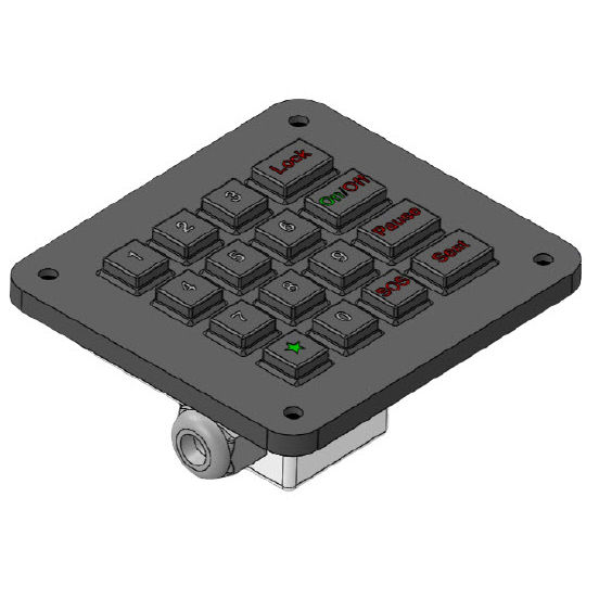 Panel-mount keyboard - LP 3972 - LINEPRO CONTROLS PVT.LTD - capacitive / silicone / silicon