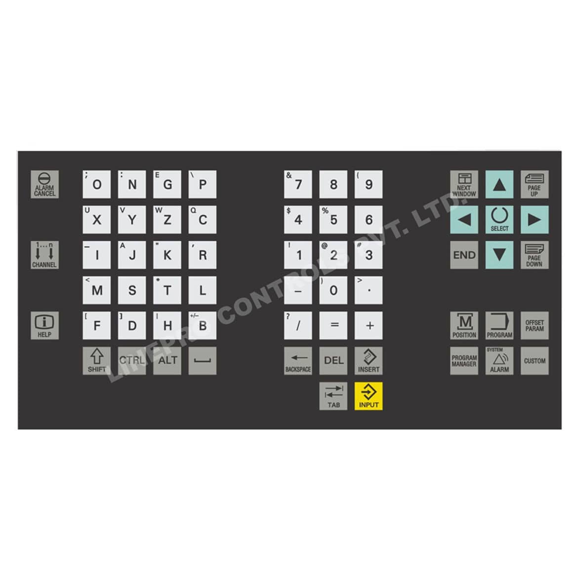 Panel-mount keyboard - 802D - LINEPRO CONTROLS PVT.LTD - capacitive ...