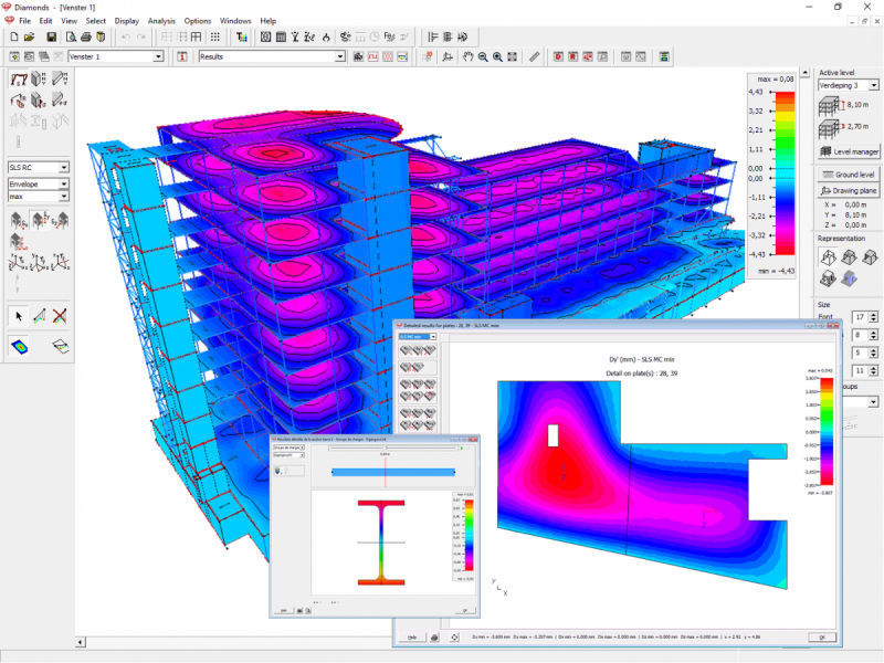 Analysis software - Diamonds - BuildSoft - optimization / calculation / BIM