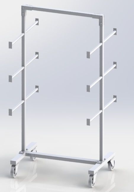 Open cable trolley - MGR srl - steel / double / rotating