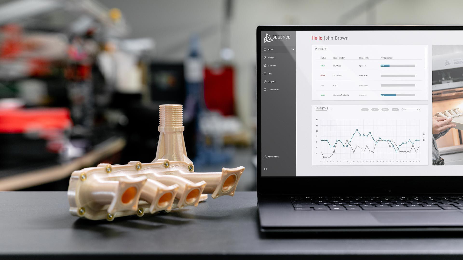 Process control 3D printing software - CLOUD - 3DGence