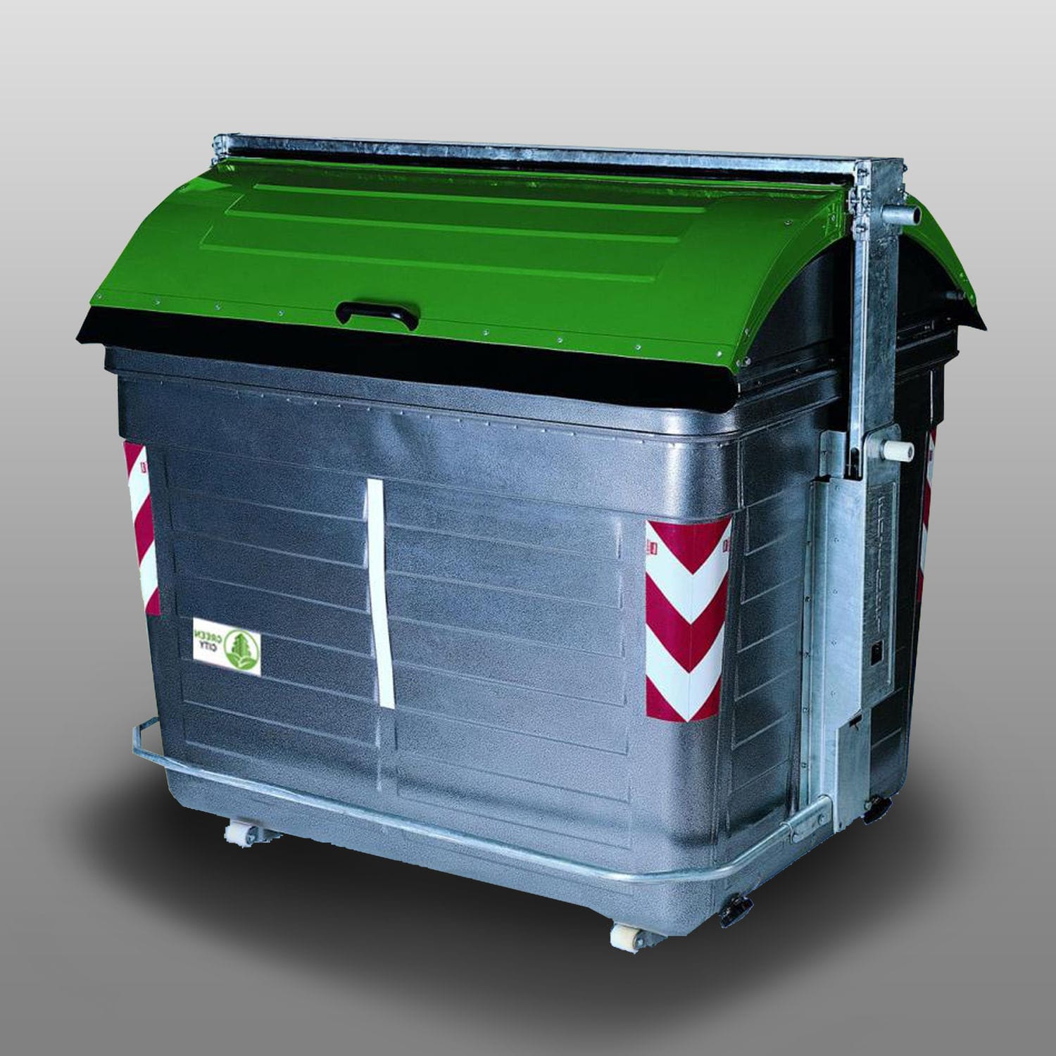 Galvanised steel waste container - MSD 2400 - Green City International ...