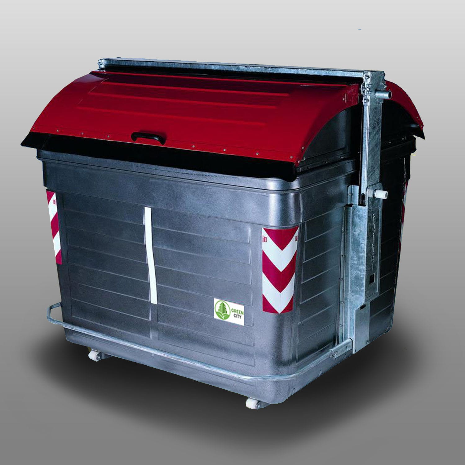 Galvanised steel waste container - MSD 3200 - Green City International ...