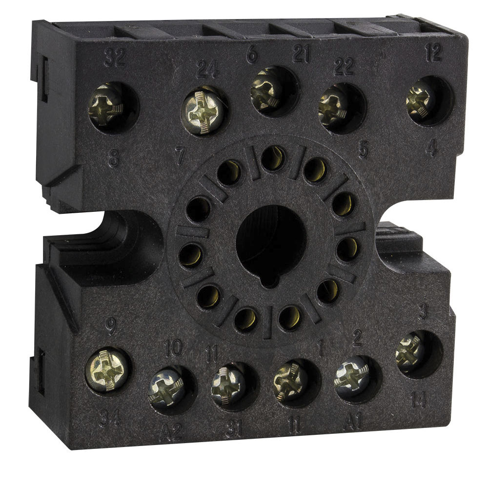 Octal relay socket - AZ611 - ELETTROMECCANICA CDC s.r.l.