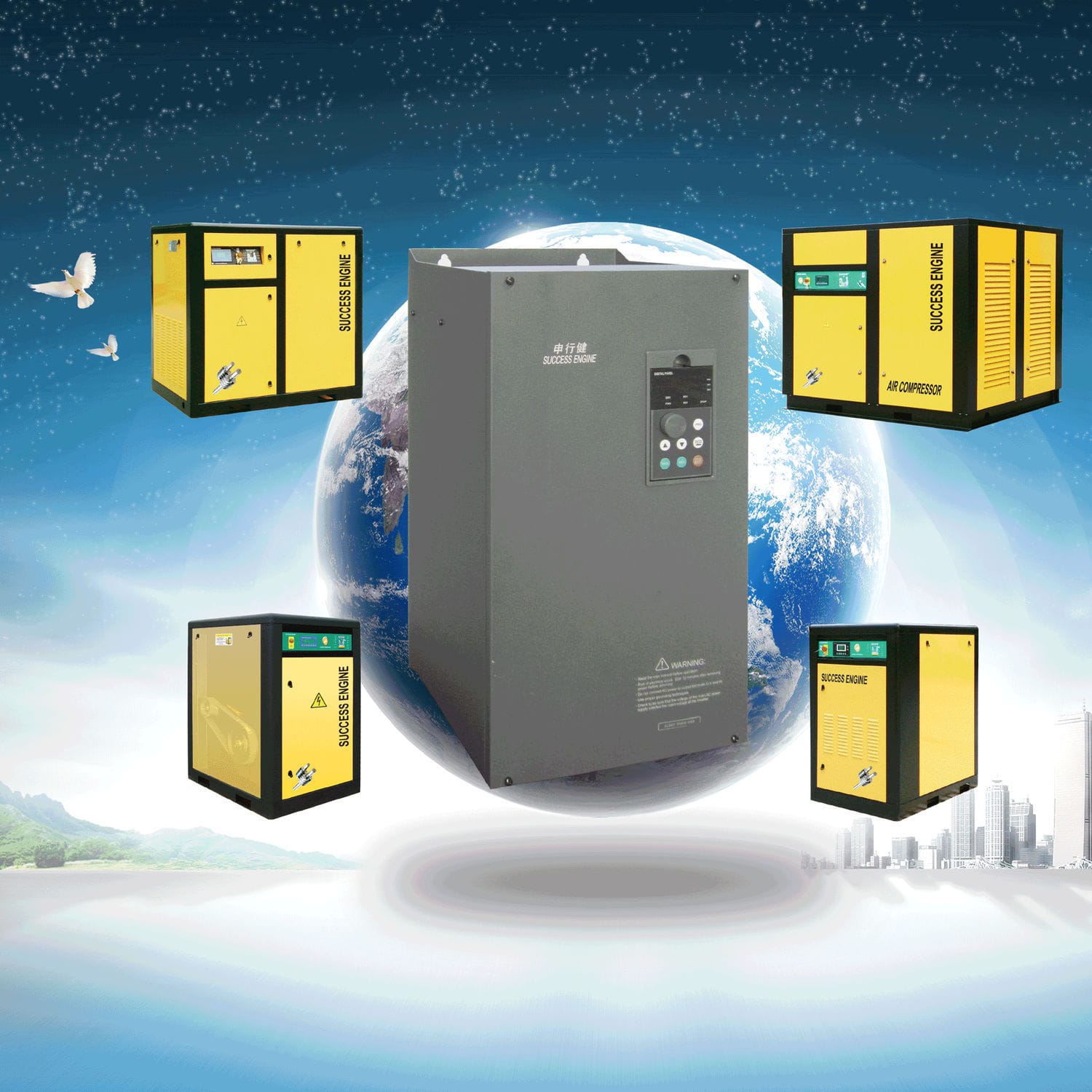 Screw compressor - SE15A-SE90A - Shanghai Success Engine Compressor Co ...