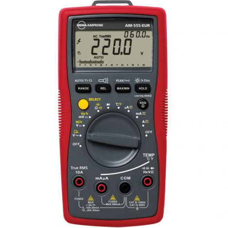 Digital multimeter - AM-555-EUR - BEHA AMPROBE - portable / 1000 V / 20 A