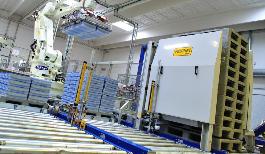 Automatic pallet magazine - PALOMAT® Inline - PALOMAT®