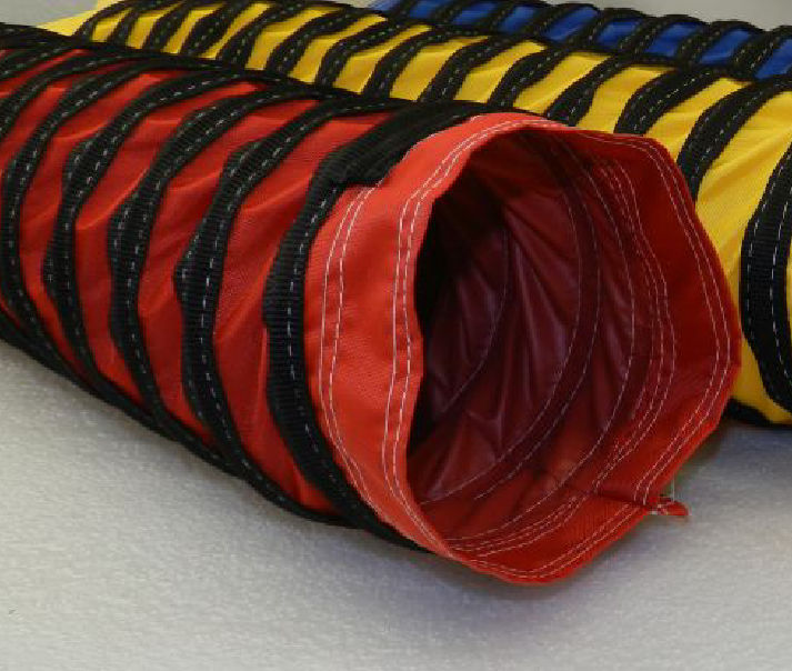 Flexible air duct - ABC 80 - ABC FLEX - steel / polyester / PVC-coated