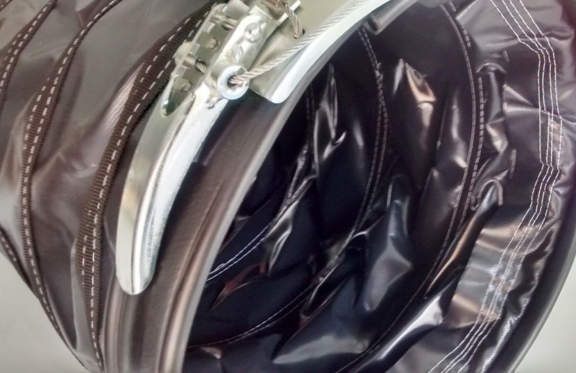 Flexible air duct - ABC FLEX - steel / polyester / fabric