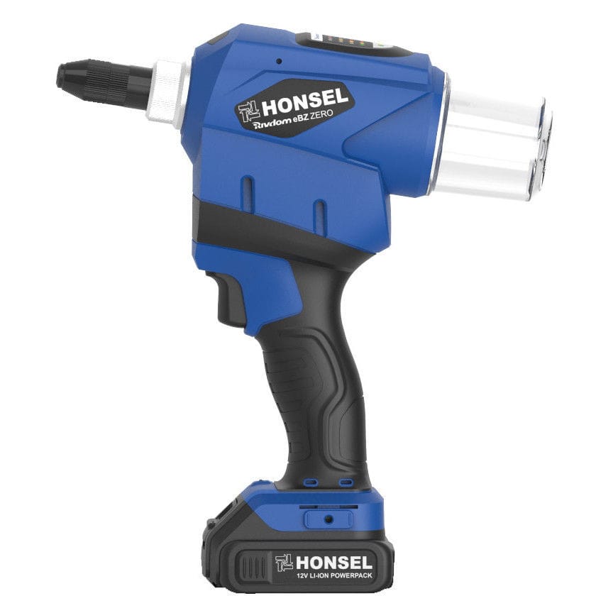 Battery-powered rivet gun - ZERO - HONSEL-Group - for blind rivets