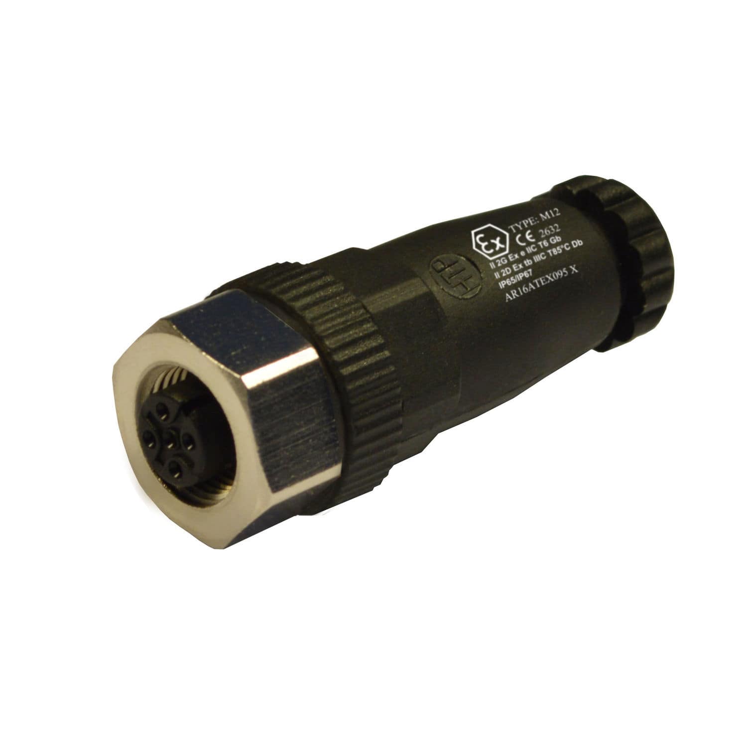 M12 connector - 12FC4000-ATEX - H.T.P. - RF / DIN / straight