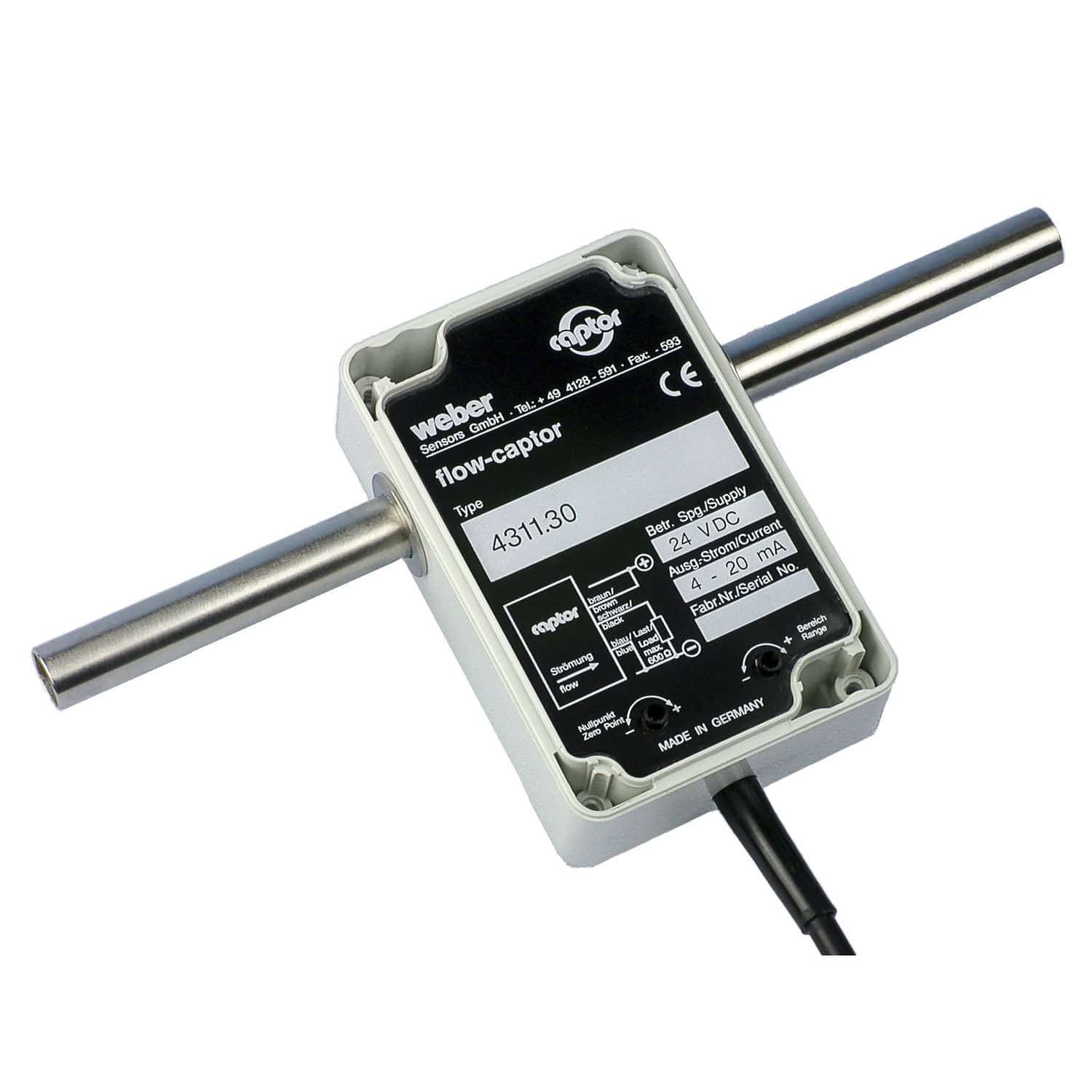 Calorimetric flow sensor - 4311.30/xx - weber Sensors GmbH - volume ...