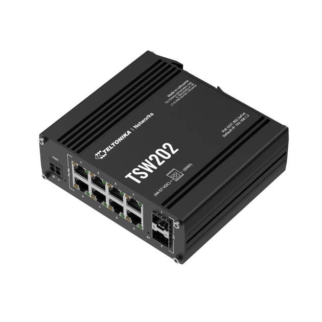 Managed ethernet switch - TSW202 - TELTONIKA SAS - 8 ports / gigabit ...