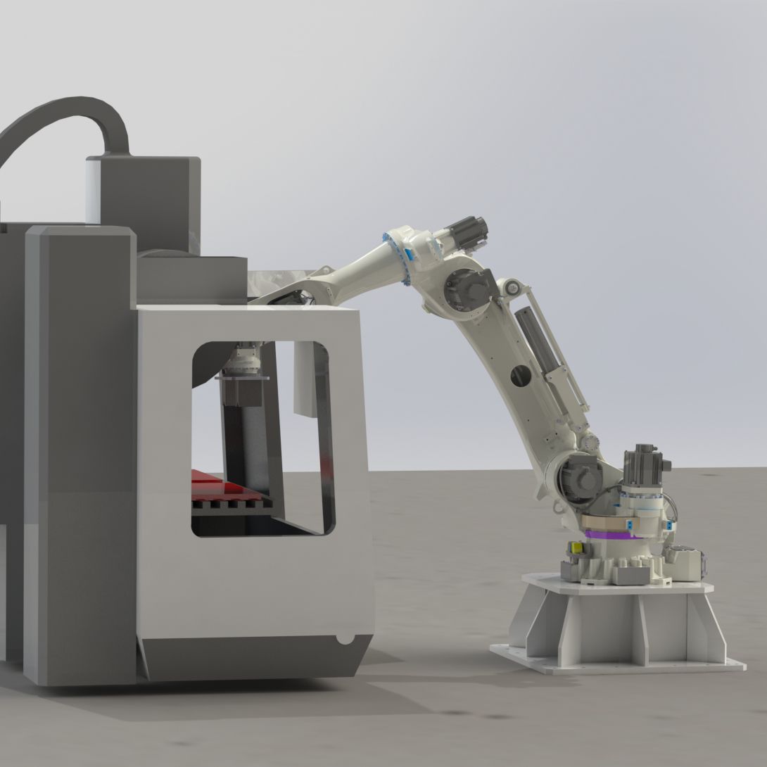 Robotic machine tool cell - RD - MF01 - Whitech srl