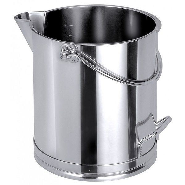 Stainless steel bucket - AMS-51606 series - NOVETAL - round / with ...