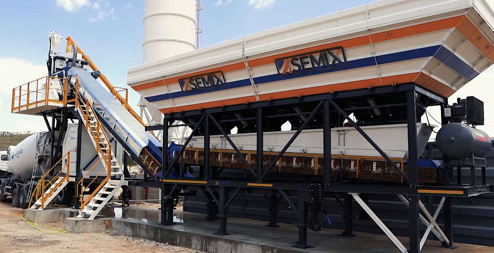 Mobile concrete batching plant - 60 S4 - Semix Concrete Batching Plants