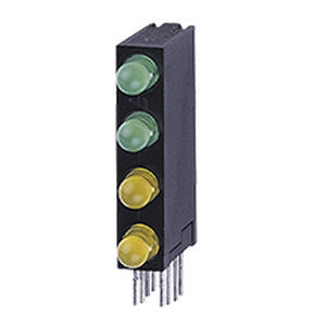 Colored LED - CBI 4 lamp series - Liteon - rectangular / through-hole ...