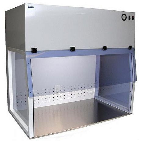 Vertical laminar flow booth - 1000-2-B - Cleatech LLC - stainless steel
