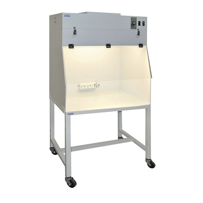 Vertical laminar flow booth - 1000-7-E - Cleatech LLC - portable