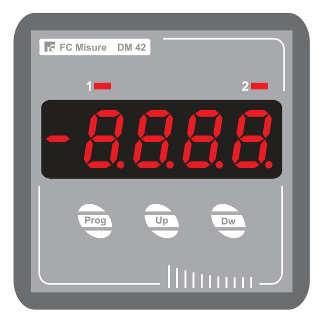 Process indicator - 72 x 72 mm, 3 VA | DM 42 - F.C. Misure - digital ...