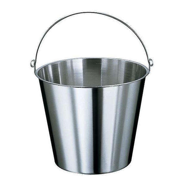 Stainless steel bucket - Due Ci Inox Snc - round / with handle / for ...