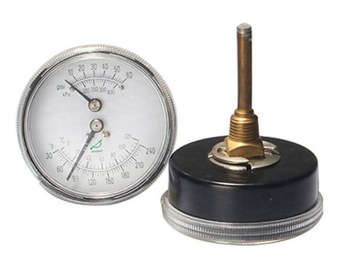 Dial pressure gauge and thermometer - WHT-1B - Shanghai QualityWell ...