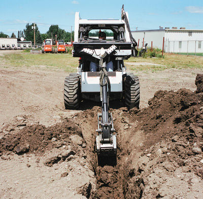 Skid steer loader hydraulic backhoe - Bob-Tach - BOBCAT