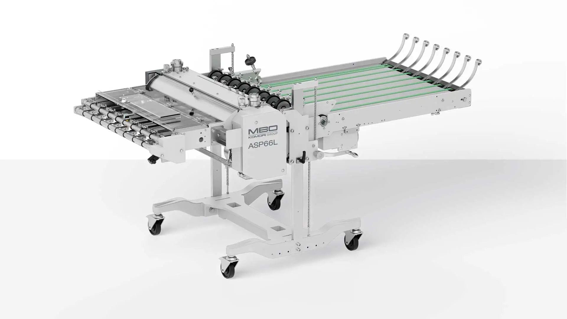 Stacking stacker - ASP66-L - MBO-folder - paper / mobile / automatic