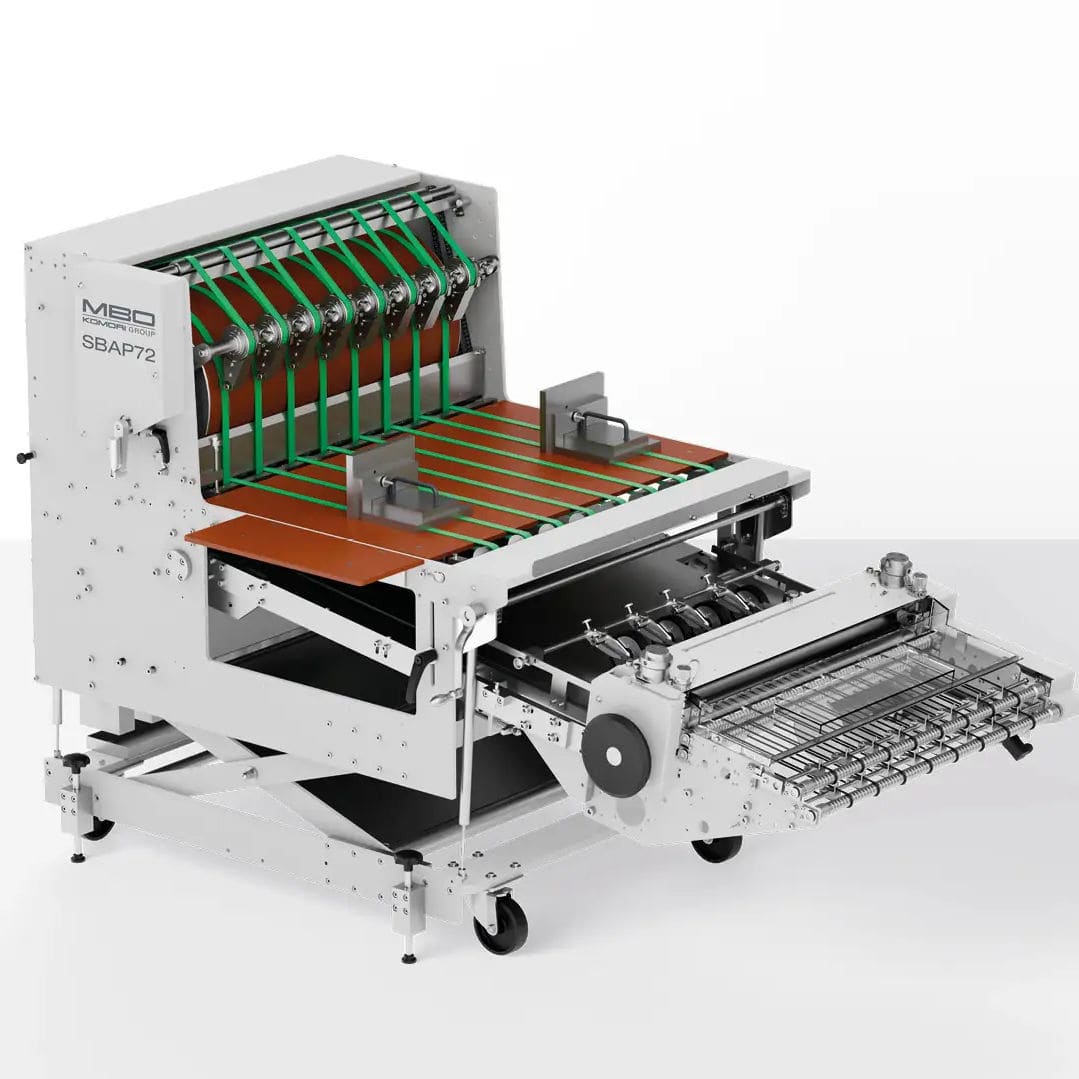 Stacking stacker - SBAP72 - MBO-folder - paper / mobile / vertical