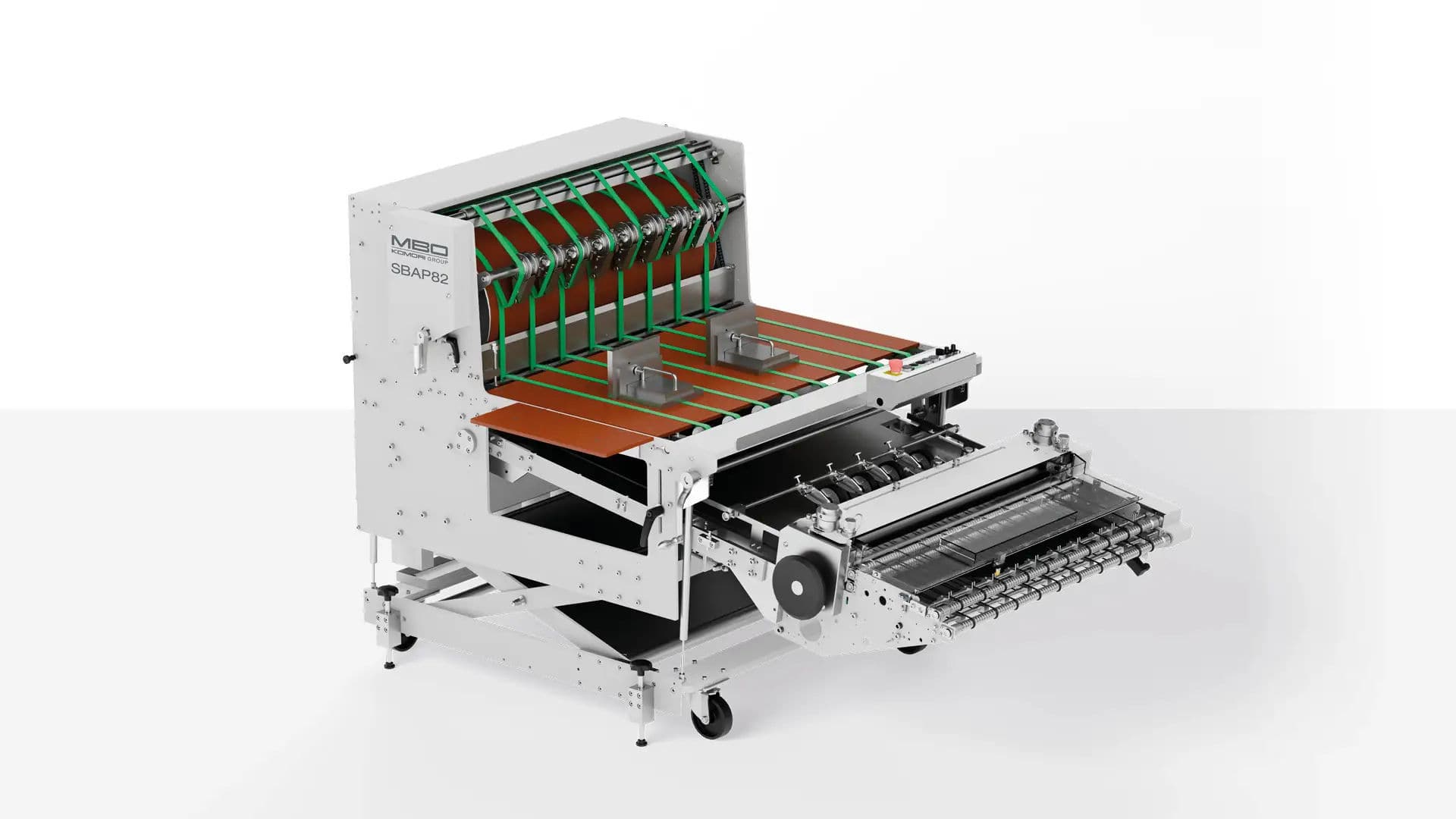 Stacking stacker - SBAP82 - MBO-folder - paper / mobile / automatic