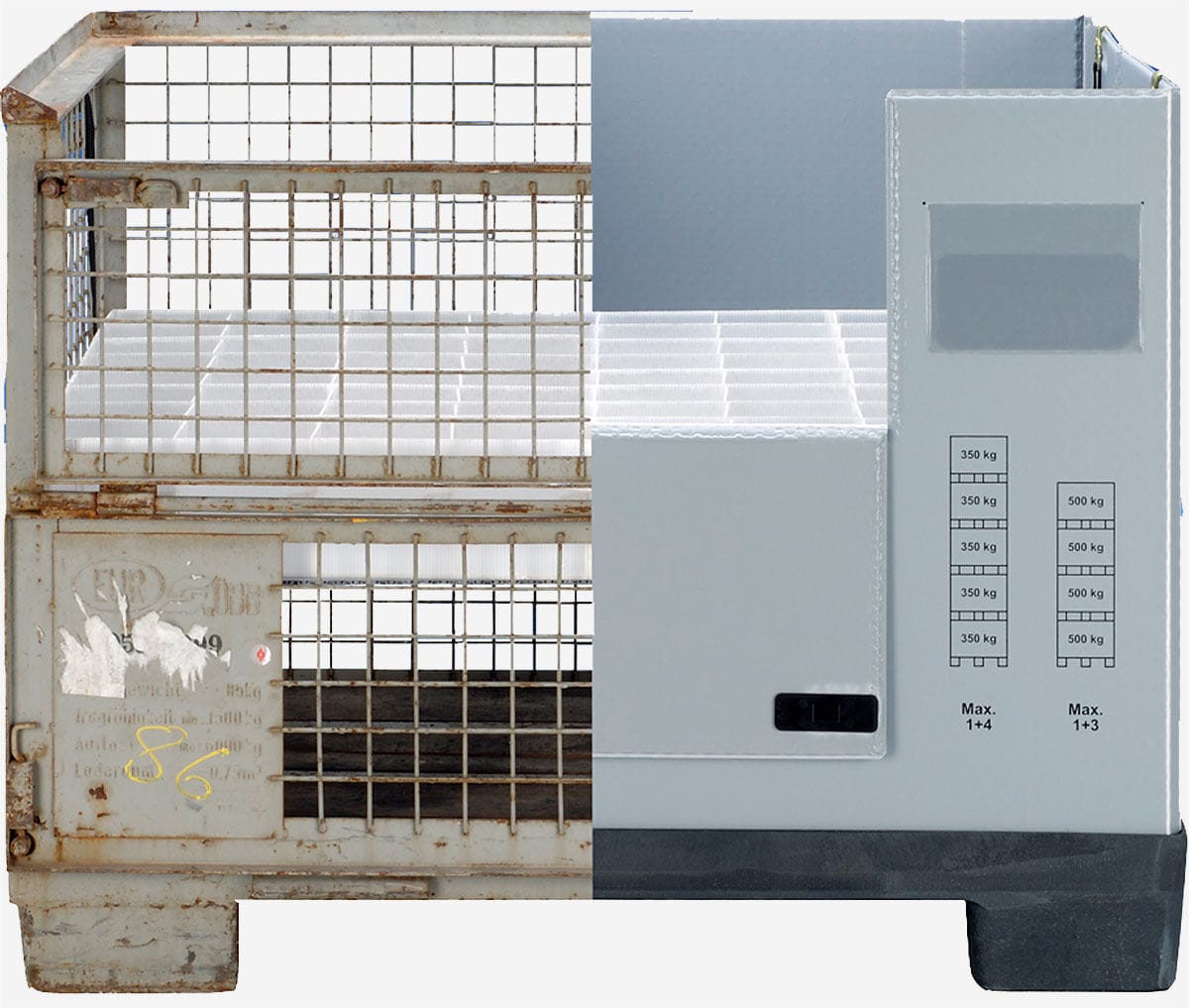 Plastic pallet box - Super Quad Box - KTP Kunststoff Palettentechnik ...