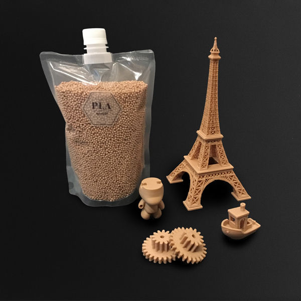 PLA 3D printing pellet - Woodfill - Pollen - brown