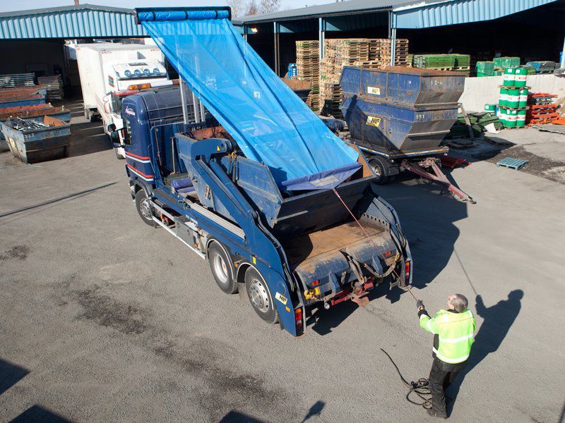 Pneumatic tarpaulin system - MINI HYCOVER - Transcover - aluminium