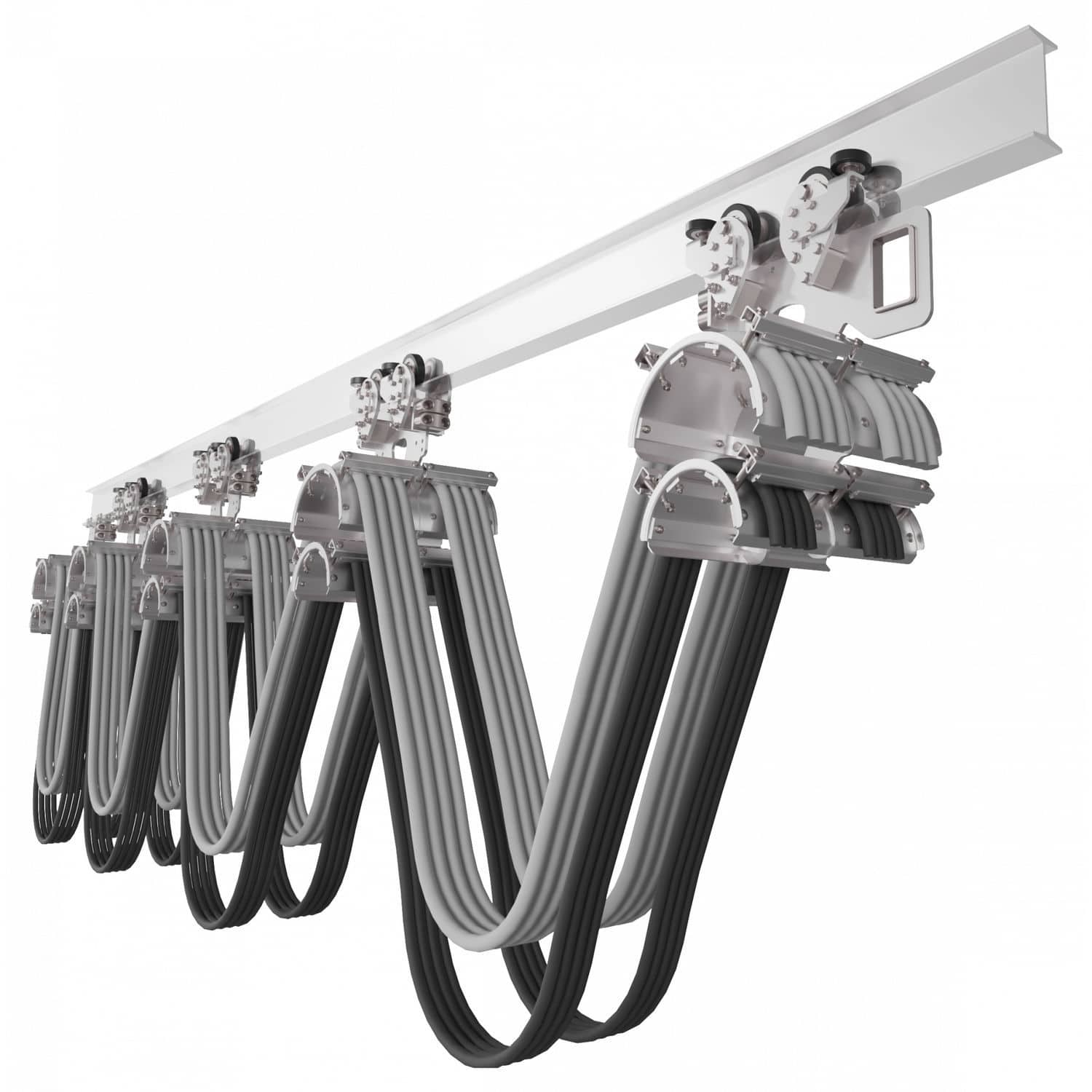 Large festoon system - W series - VAHLE - metal / economical / flat