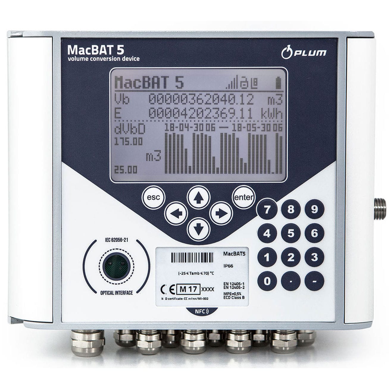 Gas volume corrector - MacBAT5 - PLUM Sp z.o.o - electronic