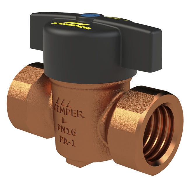 Ball valve - 385 00 series - Kemper Olpe GmbH - manual / stop / female