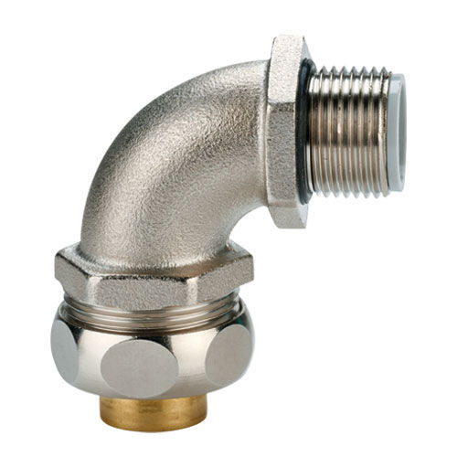 Screw-in fitting - flexa - elbow / nickel-plated brass / IP65