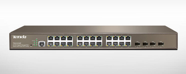 Managed ethernet switch - TEG3224P - Shenzhen Tenda Technology Co.,Ltd. - 24 ports / wireless / SFP+