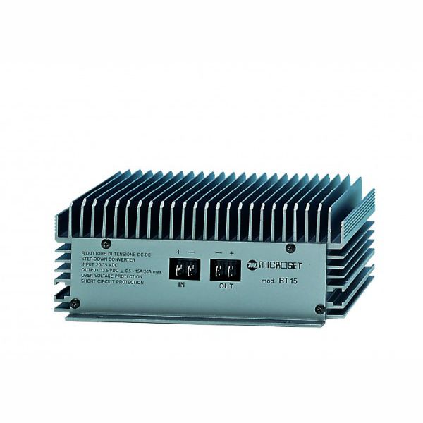 Chassis-mounted DC/DC converter - RT 15 - Microset - step-down / vehicle / compact