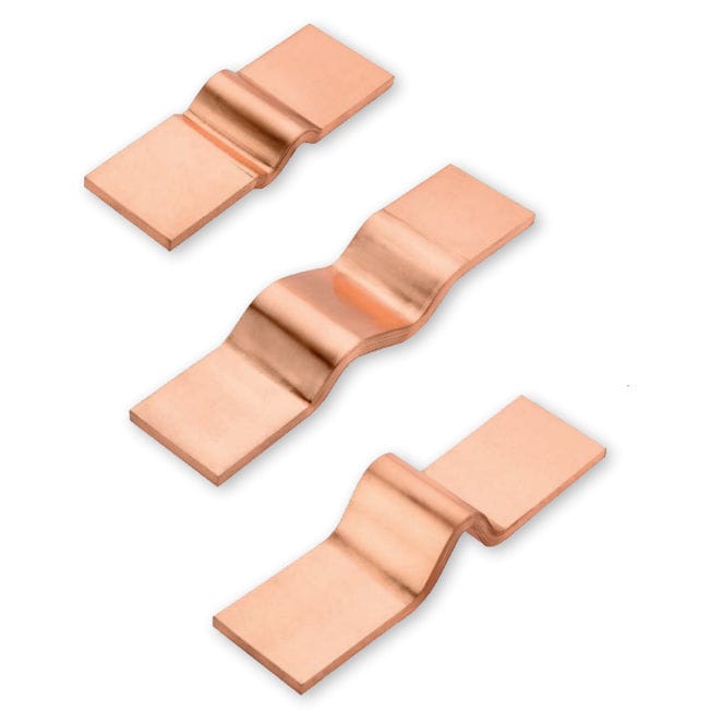 Flat electrical contact - 155 series - Druseidt - copper / coated
