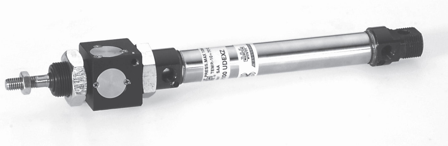 Pneumatic cylinder - U series - Waircom - with through rod / magnetic ...