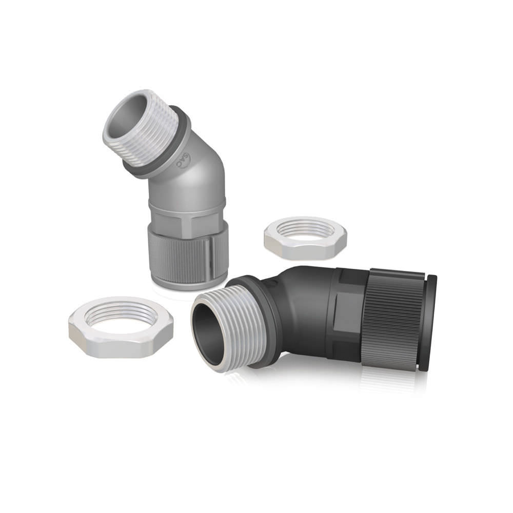 Steel cable gland - SAC - CPS - Cable Protection Systems - elbow