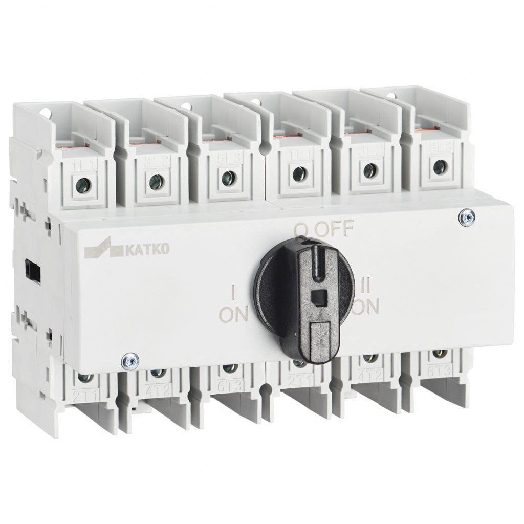 Manual changeover switch - KU 3100CO - KATKO - DIN rail / 3-pole