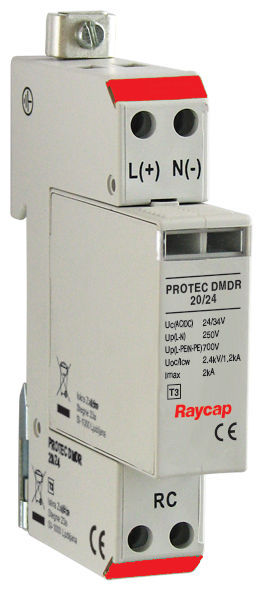 Type 3 surge protector - ProTec DMDR 20 series - Raycap - class III ...