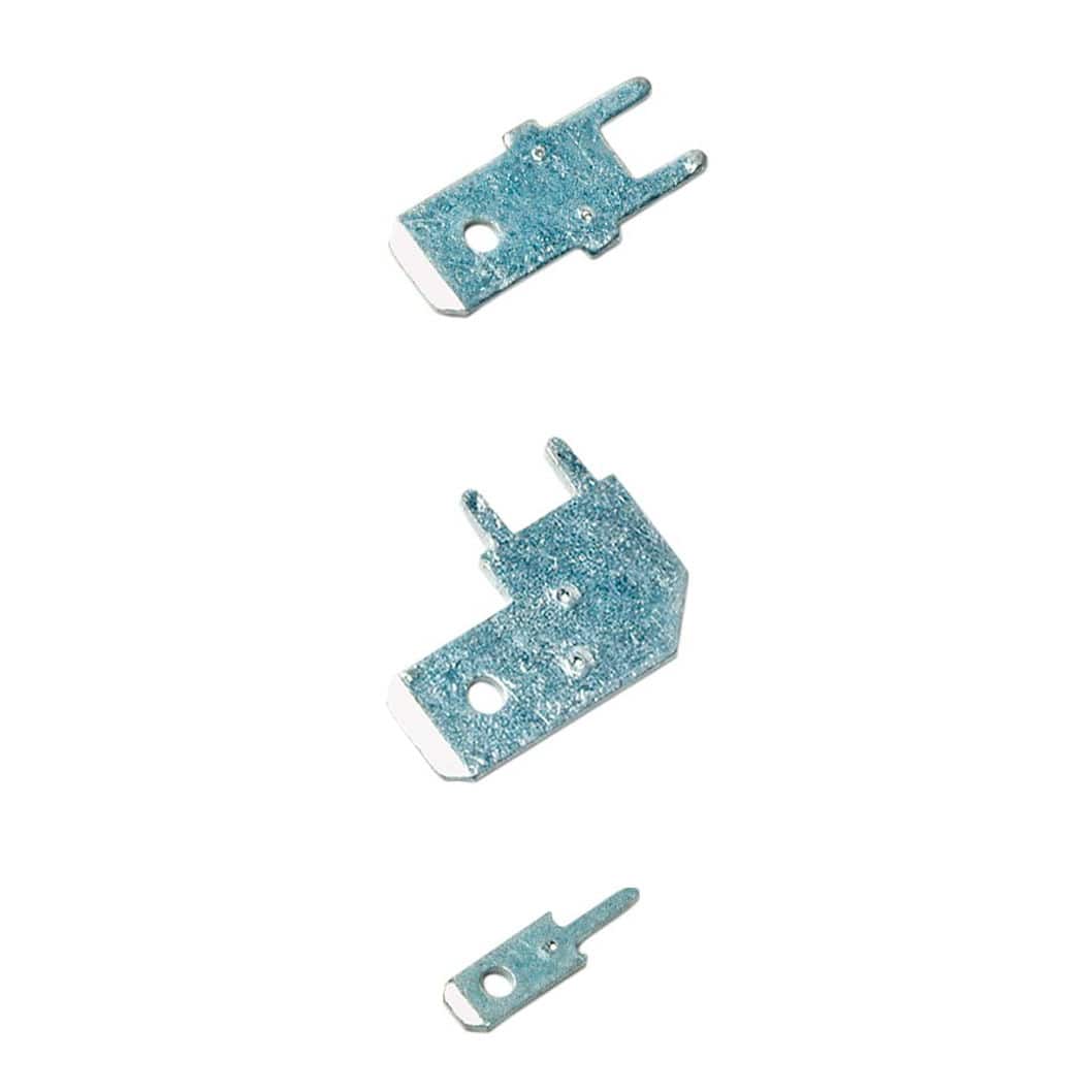 Flat solder terminal - 12523 - Elpress - non-insulated / tin / brass