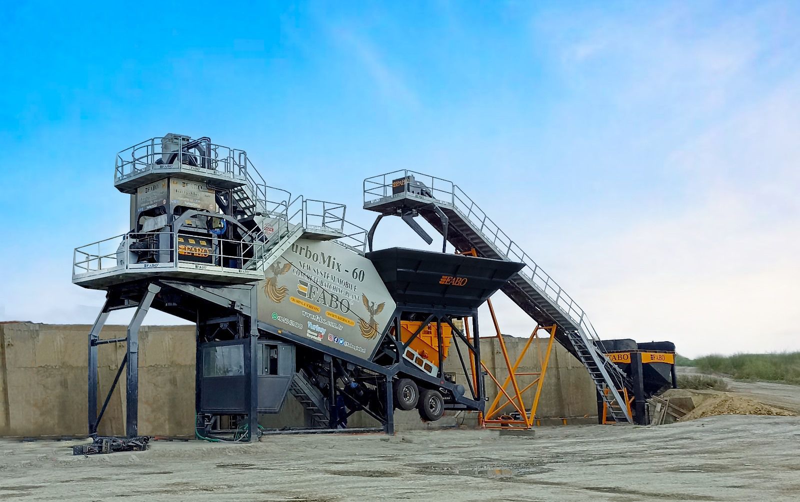 Mobile concrete batching plant - TURBOMIX-60 - Fabo Crushing Screening ...