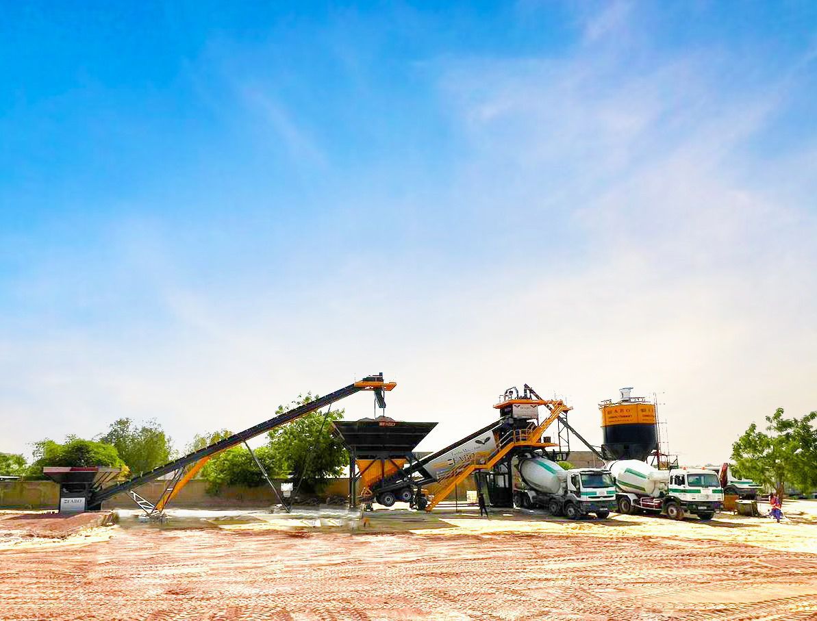 Mobile concrete batching plant - TURBOMIX-100 - Fabo Crushing Screening ...