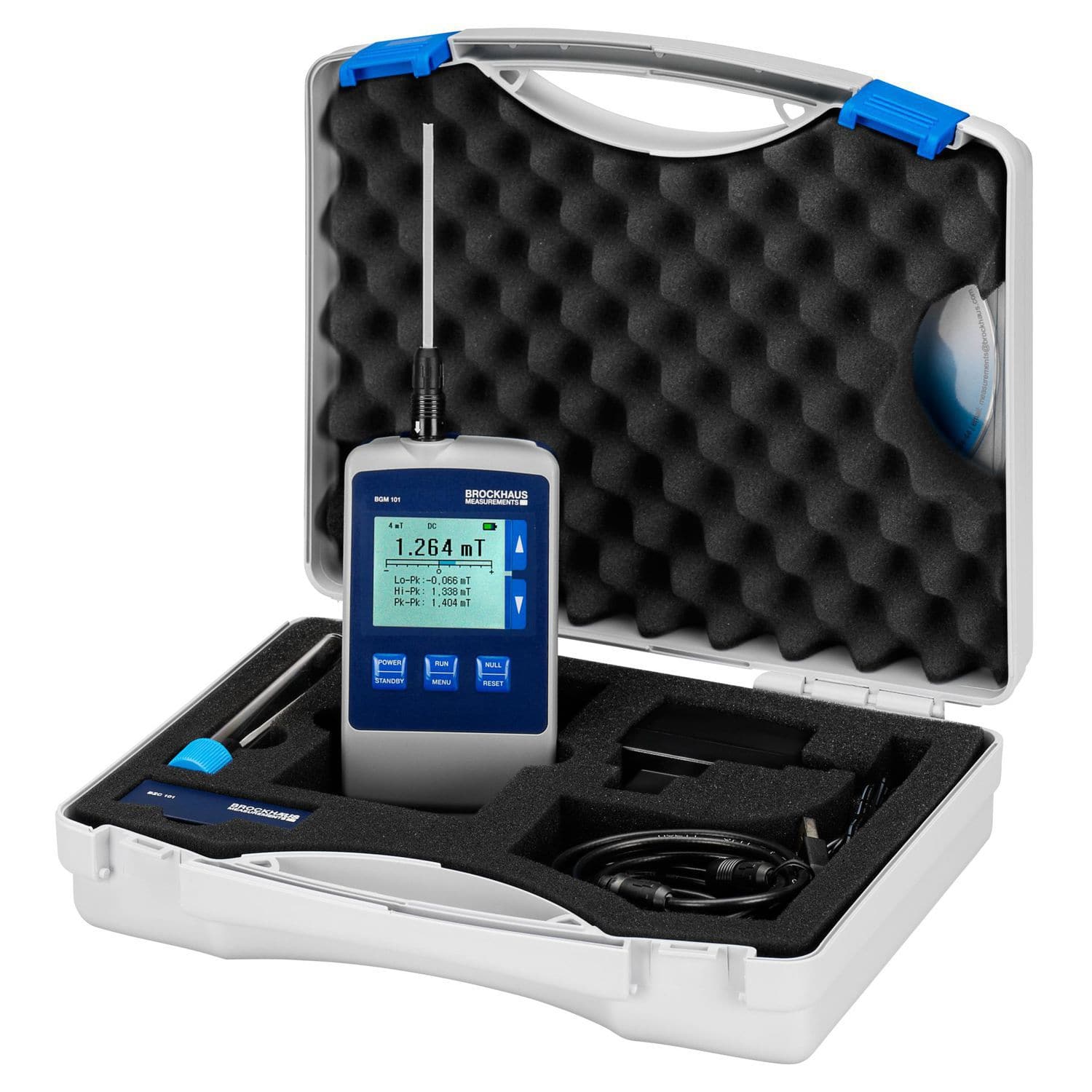 Hand-held gaussmeter - BGM 101 - Brockhaus - teslameter / USB / digital