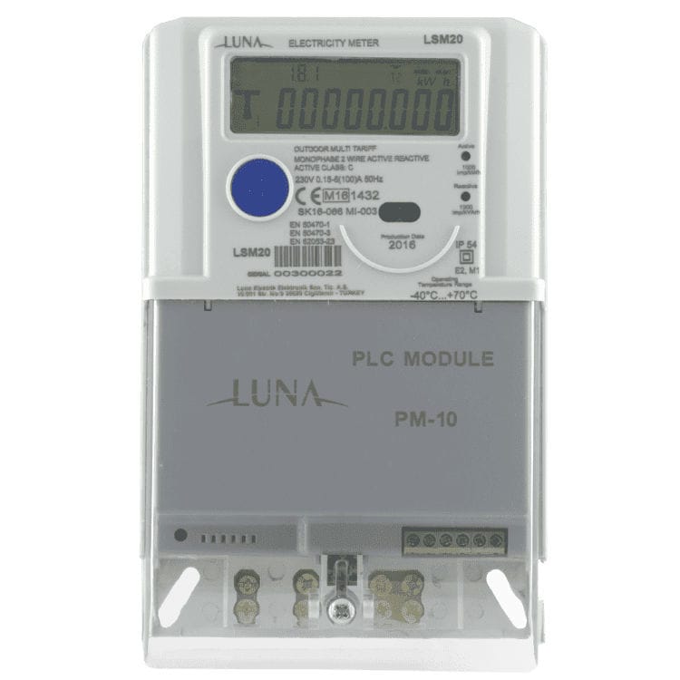 Single-phase electric energy meter - LSM20 - Luna Elektrik - wall ...